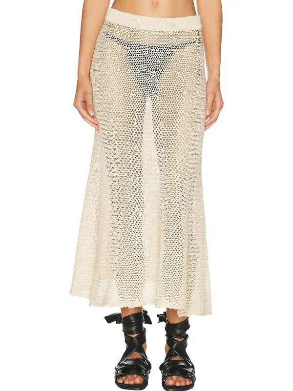 Khaite Inaya Crochet Skirt - Ivory