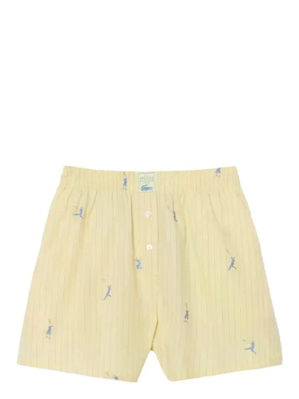 Lacoste Striped Bermuda Shorts - Yellow
