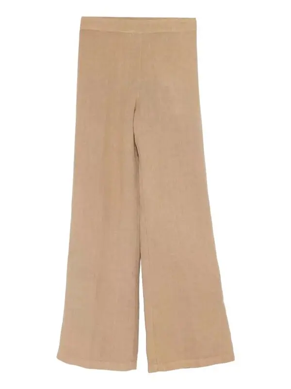 120% Lino Wide-leg Trousers - Neutrals