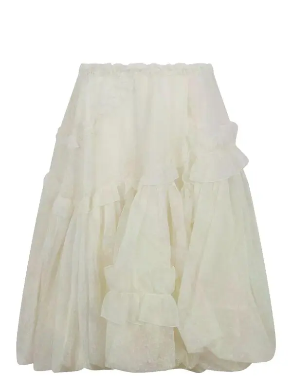 Ermanno Scervino Ruffled Tiered Skirt - Neutrals