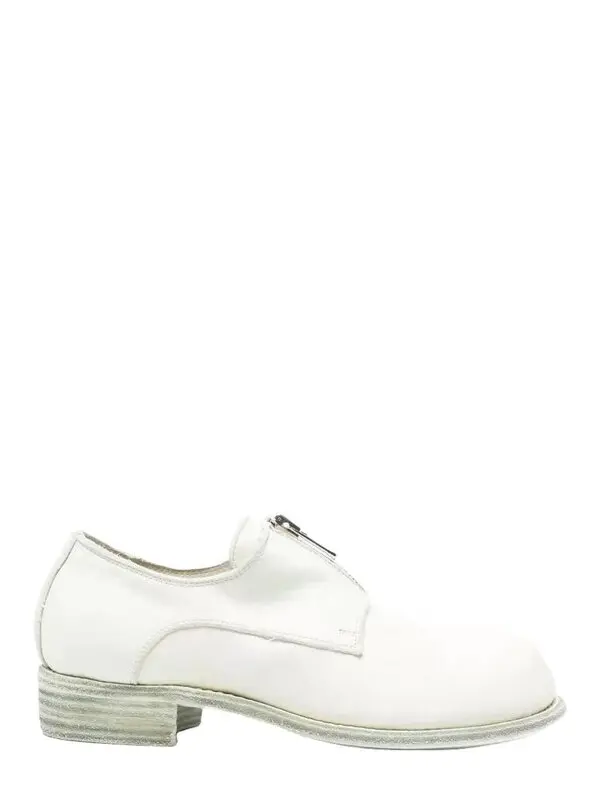 Guidi Leather Derby Shoes - White