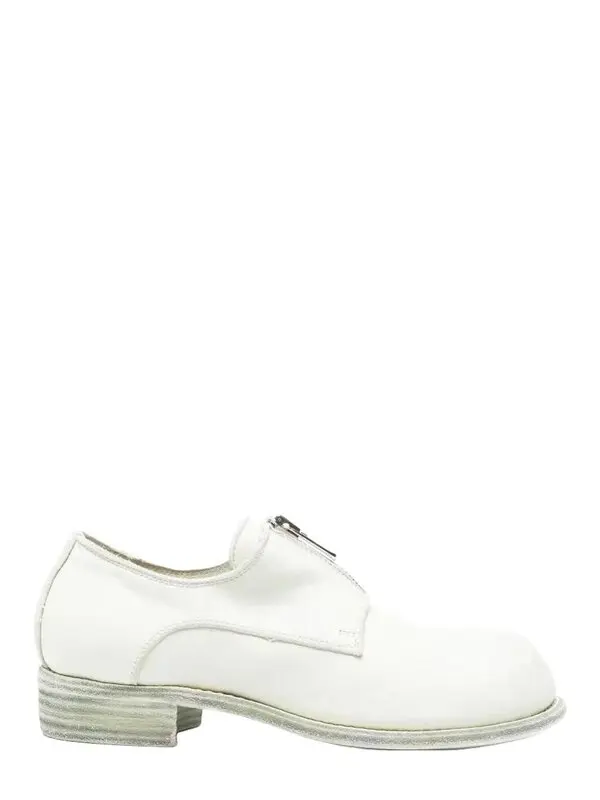 Guidi Leather Derby Shoes - White