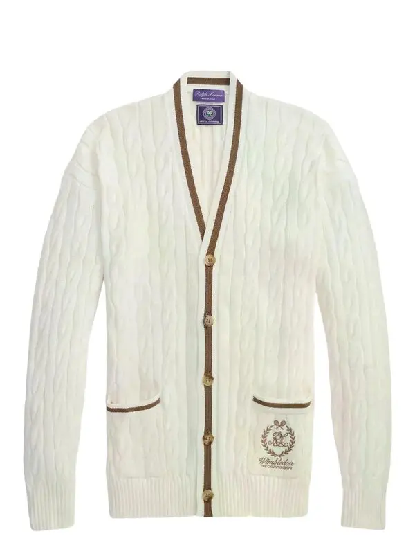 Ralph Lauren Purple Label Cable-knit Cardigan - White