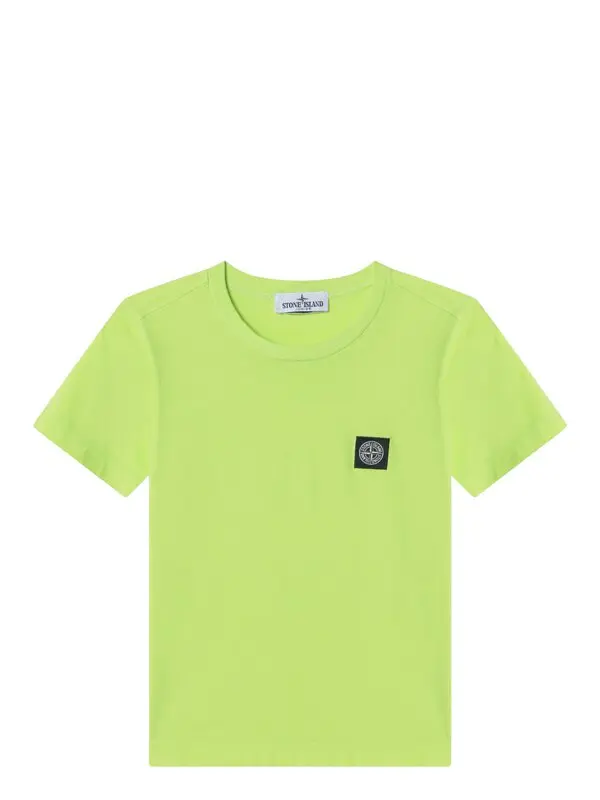 Stone Island Cotton T-shirt With Compass Logo Patch - Green