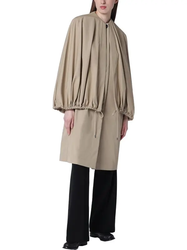 TOTEME Cotton Cape Coat - Beige