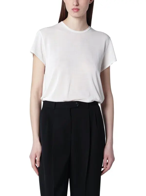 TOTEME Silk Crêpe T-shirt - White