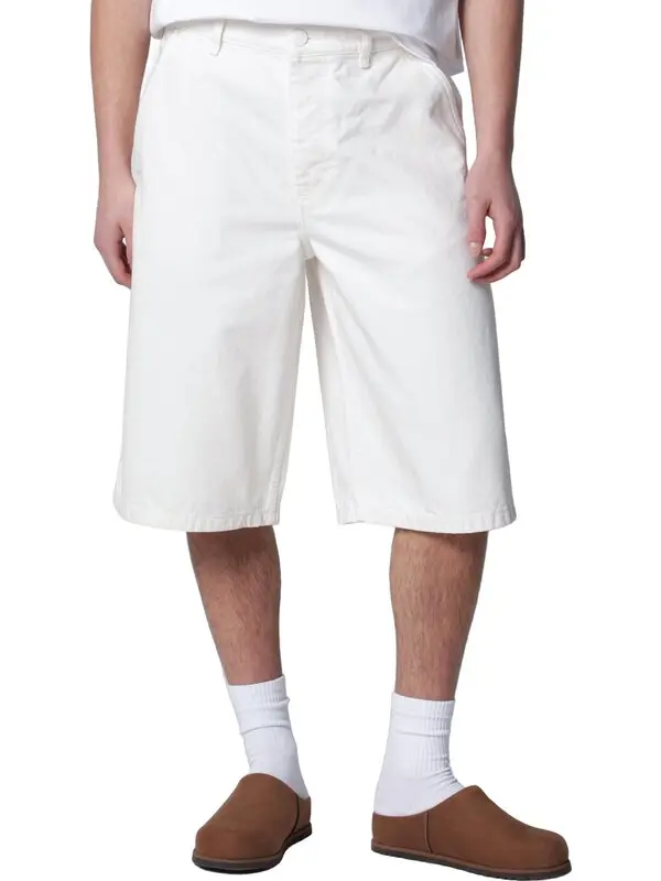 Ami Wide-fit Cotton Twill Bermuda Shorts - White