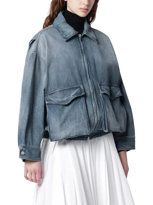 MAISON MARGIELA Denim Jacket With Flap Pockets - Blue