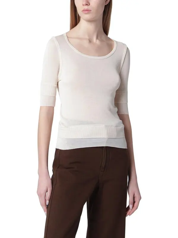 LEMAIRE Light Trompe-l'oeil Top - Beige
