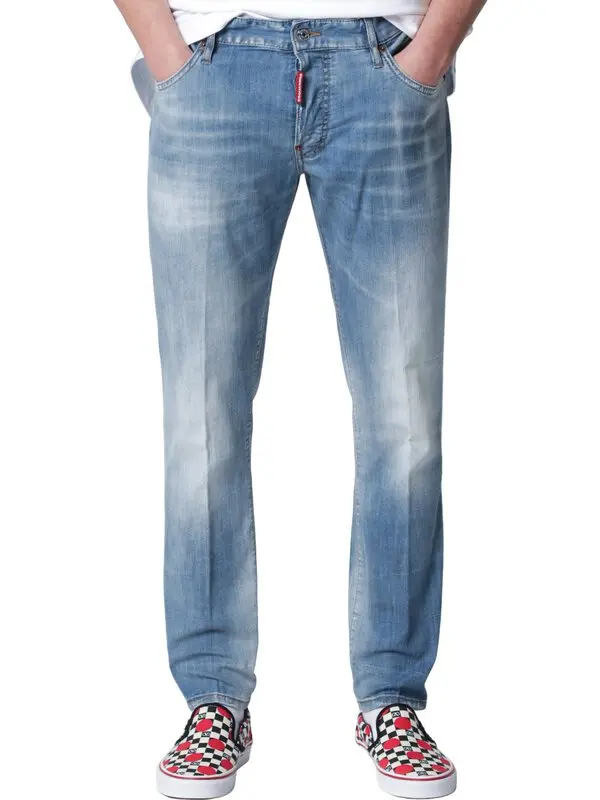 Dsquared2 Skater Light-wash Stretch Denim Jeans - Blue