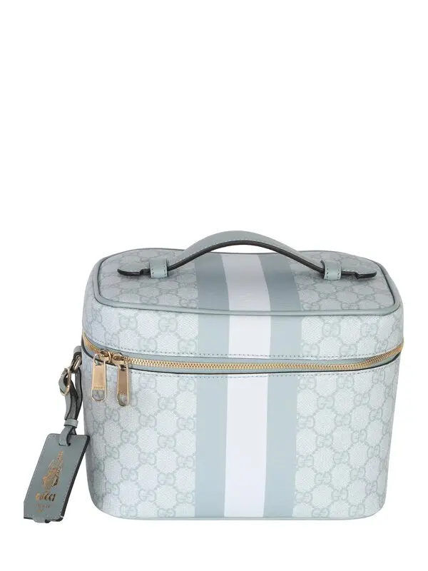 Gucci Light Gg Supreme Monogram Savoy Vanity Case - Blue