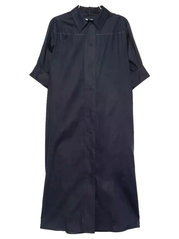 JIL SANDER Buttoned Midi Dress - Blue