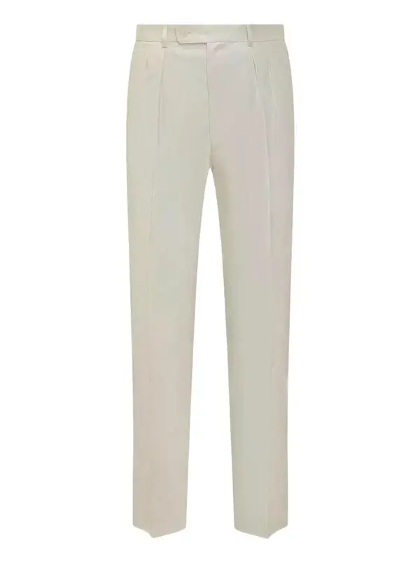 GABRIELE PASINI Pleated Pressed-crease Trousers - Neutrals