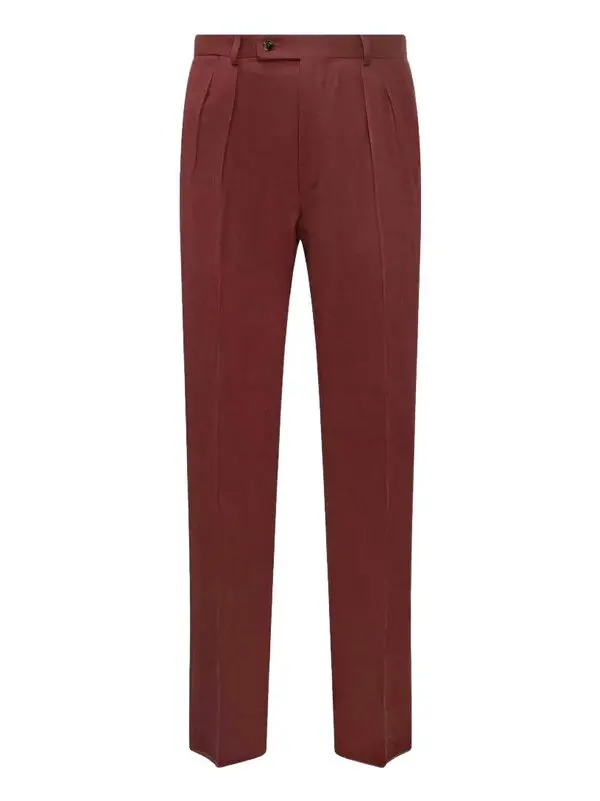 GABRIELE PASINI Pressed-crease Trousers - Red