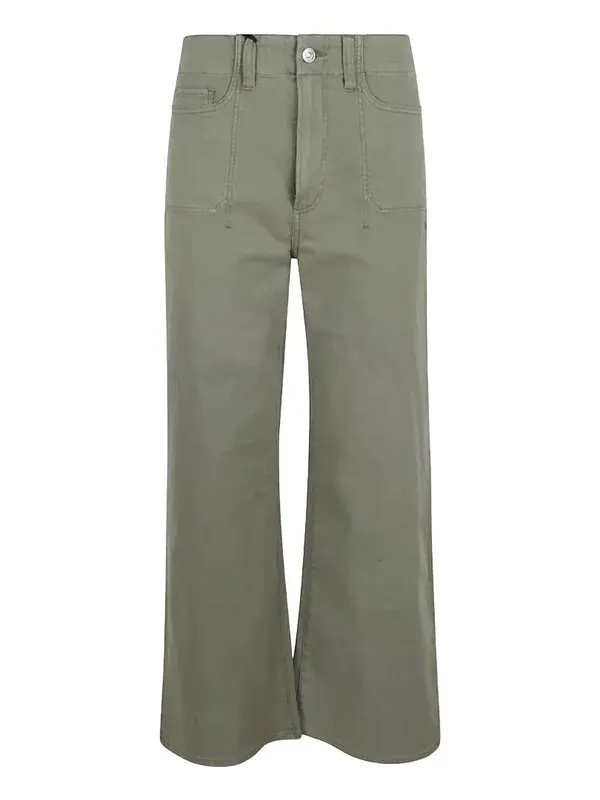 Paige Patch-pocket Trousers - Green