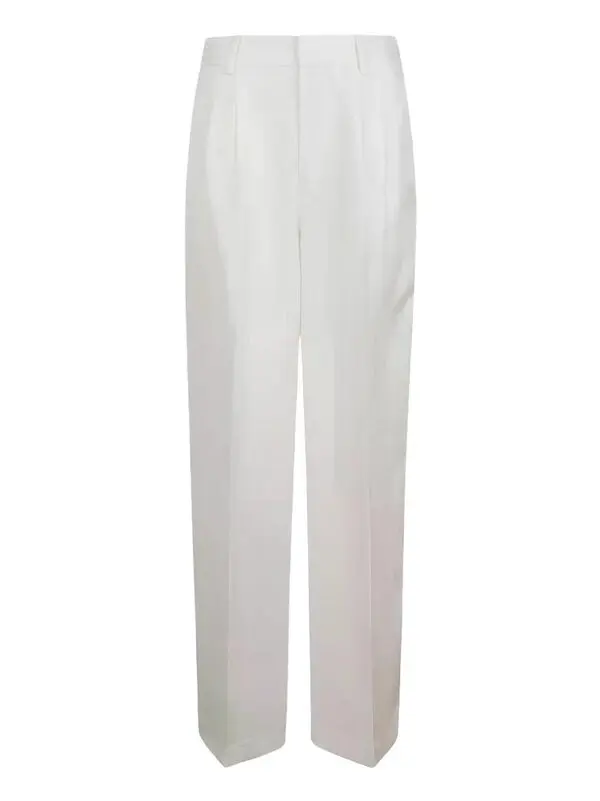 LISA YANG Pleated Wide-leg Trousers - White