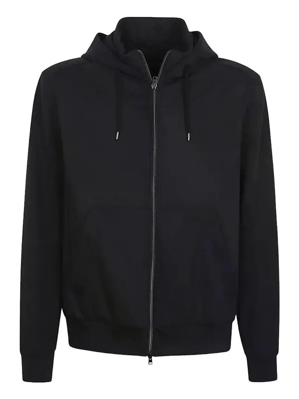 Herno Zip-up Jacket With Drawstring Hood - Black