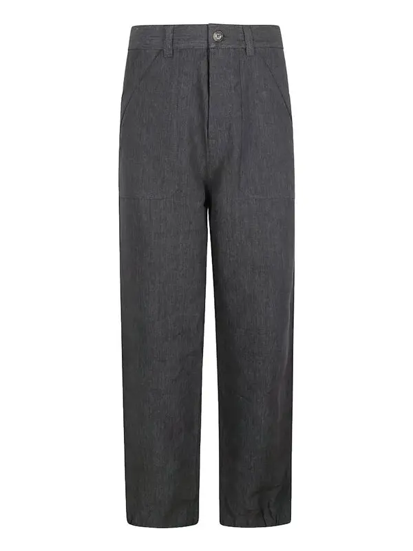 Brunello Cucinelli Slub Texture Patch-pocket Trousers - Grey