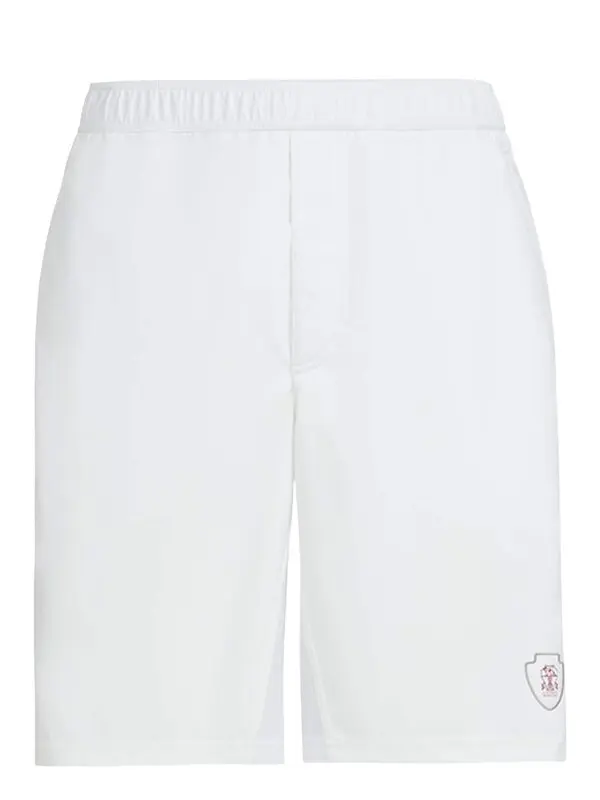 Brunello Cucinelli Logo Bermuda Shorts - White