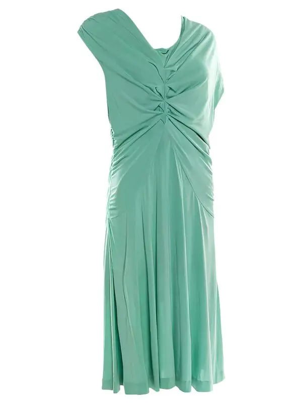 Escada Draped Ruched Midi Dress - Green