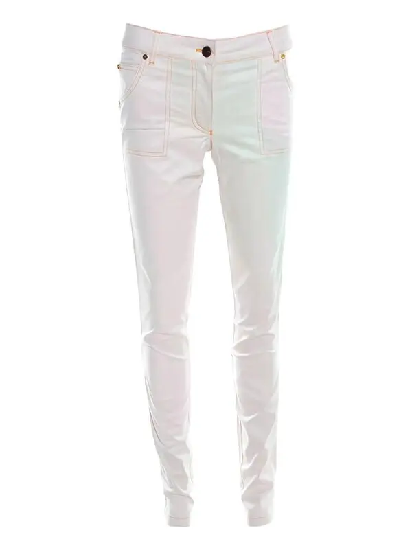 Escada Topstitched Pocketed Jeans - Neutrals