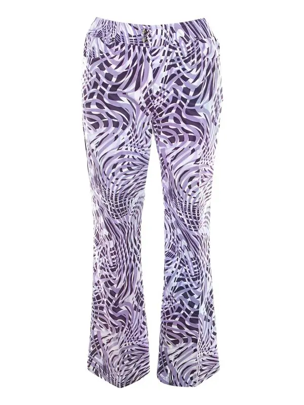 Escada Abstract-print Flared Trousers - Purple