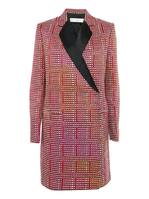 Victoria Beckham Basket-weave Coat - Red