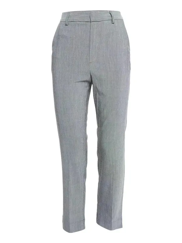 GANNI High-rise Straight-leg Trousers - Grey