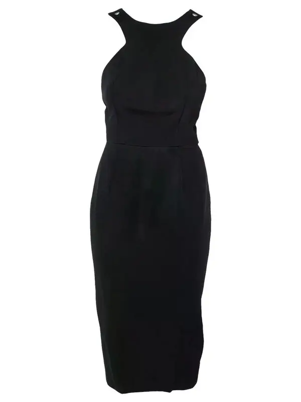 Victoria Beckham Contrast-straps Midi Dress - Black