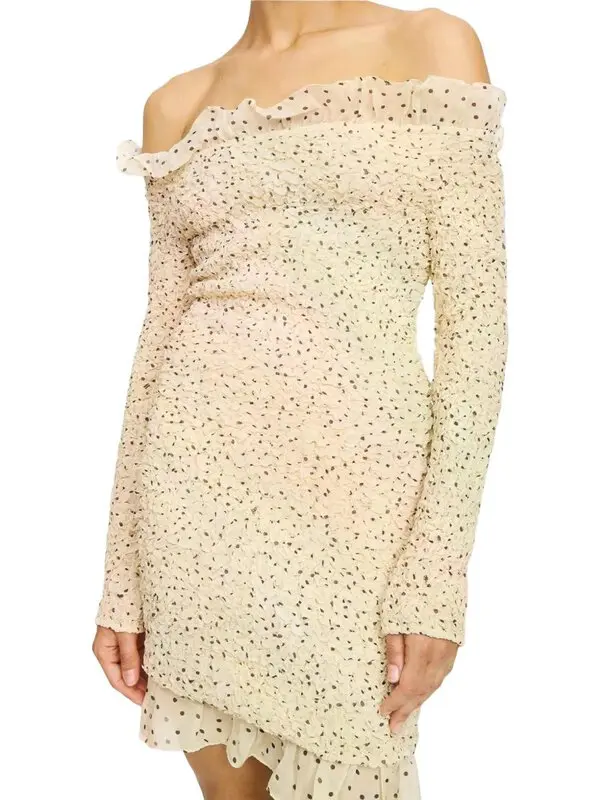 BY MALENE BIRGER Corinette Ruffled Polka-dot Dress - Neutrals