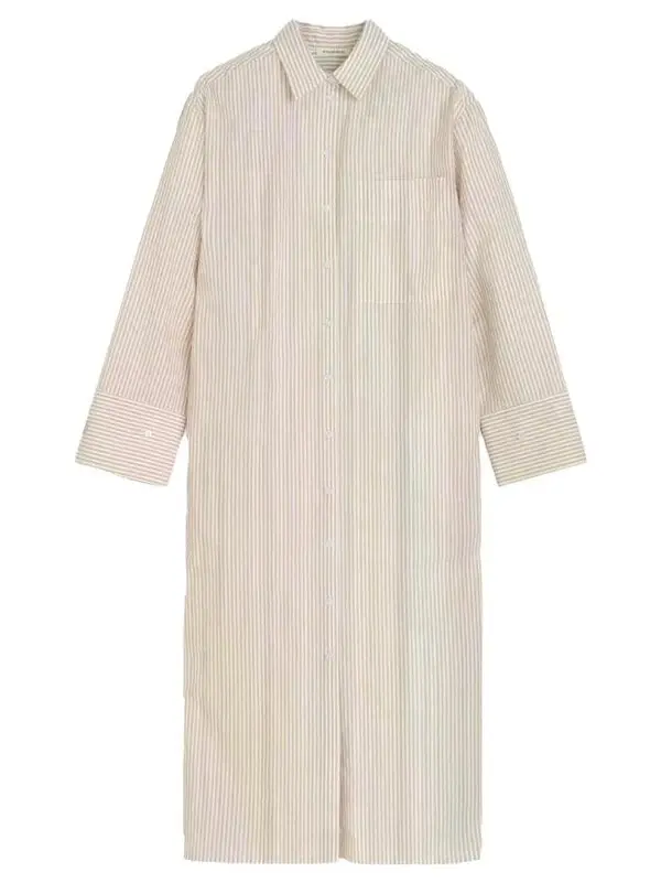 BY MALENE BIRGER Perroti Striped Shirt Dress - Neutrals