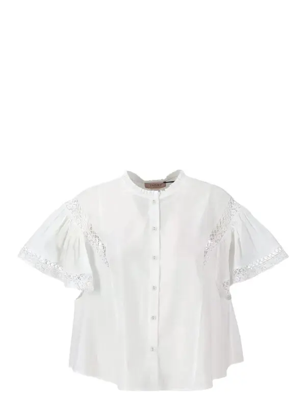 TWINSET Lace-trim Ruffled Blouse - White