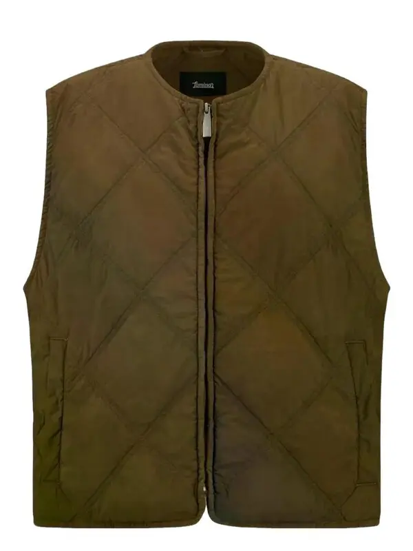 Herno Quilted Zip-up Gilet - Green
