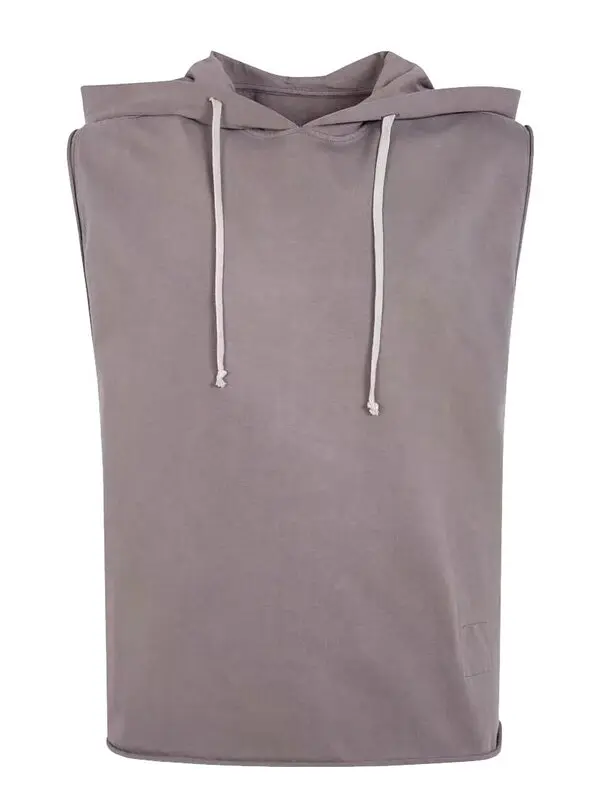 Rick Owens Sleeveless Drawstring Hoodie - Neutrals