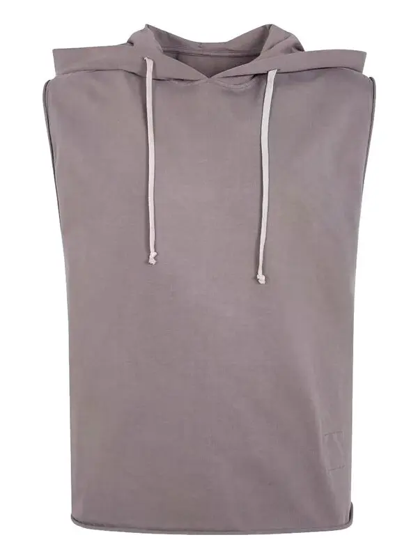 Rick Owens Sleeveless Drawstring Hoodie - Neutrals