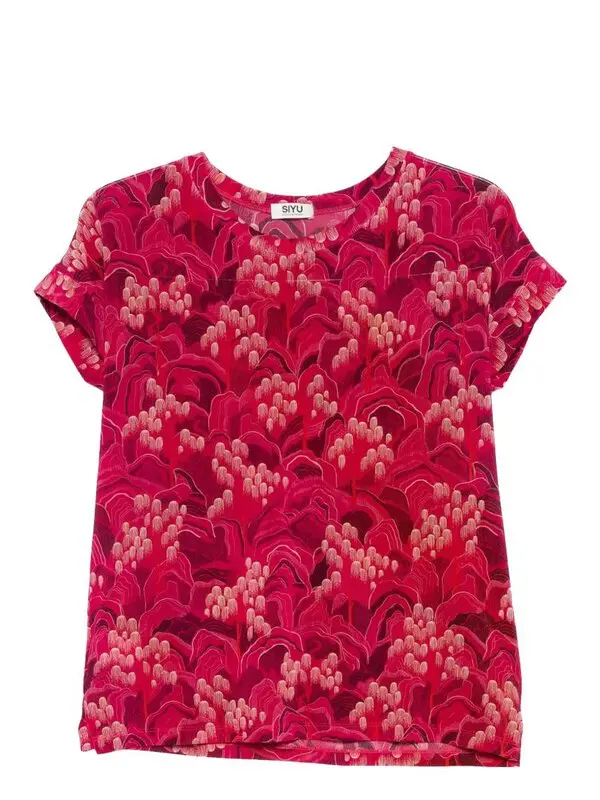 SIYU Floral-print T-shirt - Pink
