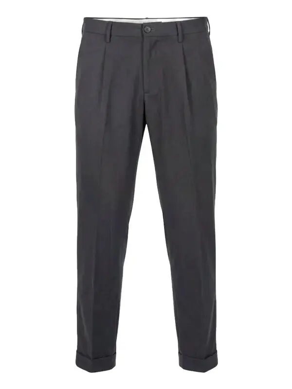 GTA Dennis R Pleated Turn-up Trousers - Grey