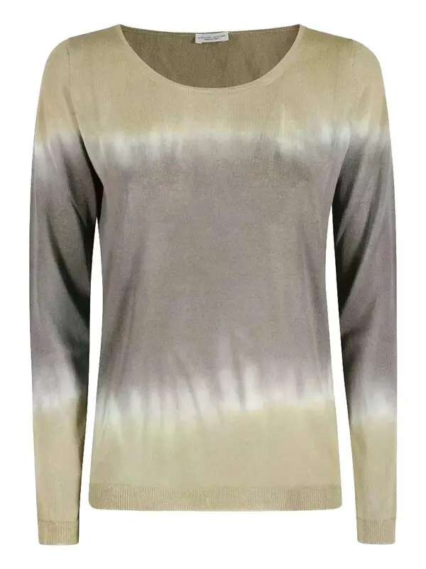 ROBERTO COLLINA Tie-dye Pullover Sweater - Green
