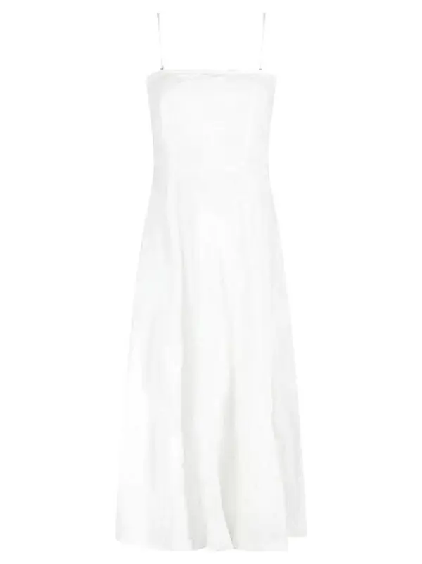 ROTATE BY BIRGER CHRISTENSEN Floral-embroidered Midi Dress - White