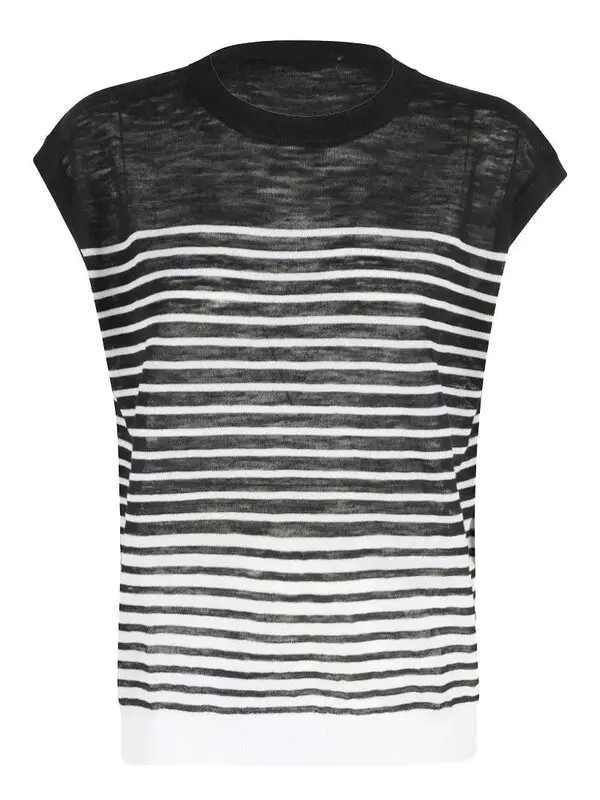 ROBERTO COLLINA Striped T-shirt - Black