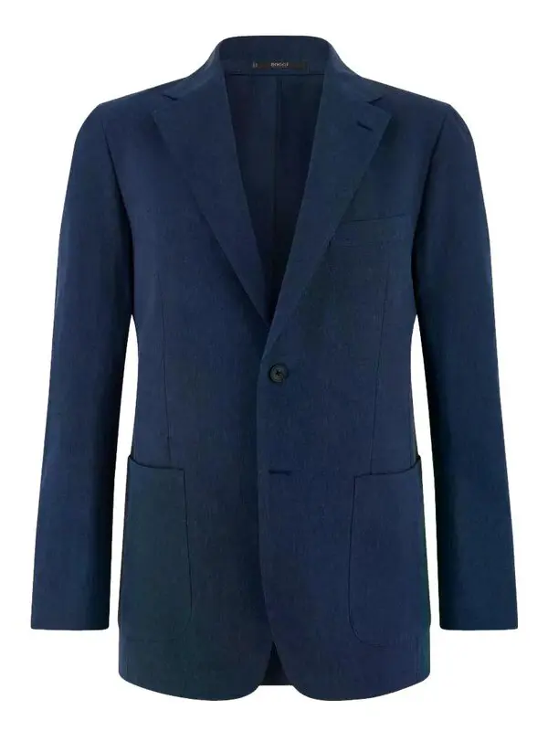 Boggi Milano Patch-pocket Single-breasted Blazer - Blue