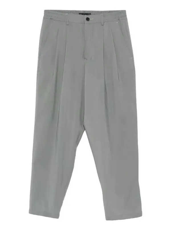 LOW BRAND Pleated Elasticated-waist Trousers - Grey