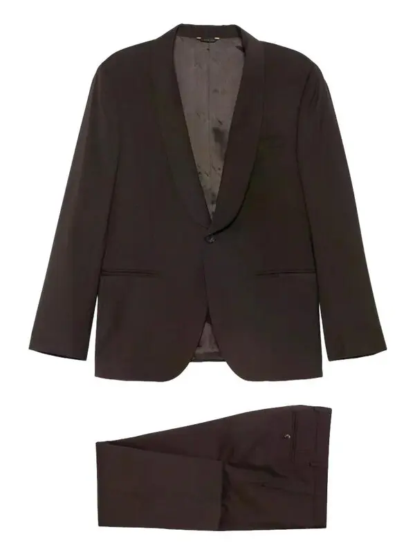 MANUEL RITZ Shawl-lapel Suit - Brown