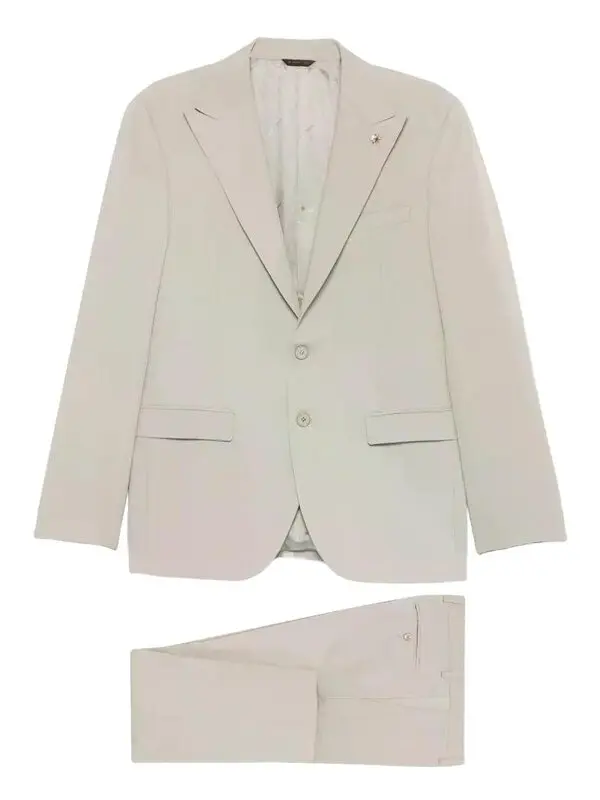 MANUEL RITZ Single-breasted Peak-lapel Suit - Neutrals