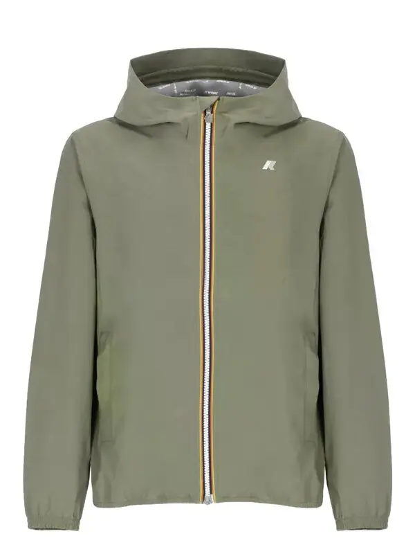 K-WAY Hooded Logo-print Jacket - Green
