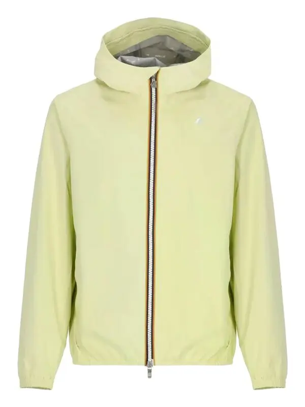 K-WAY Logo-print Hooded Coat - Yellow