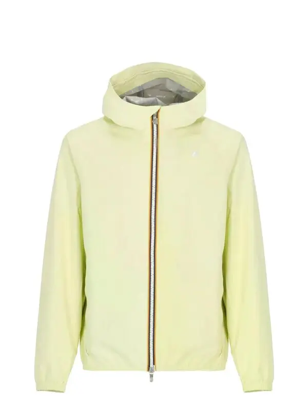 K-WAY Logo-print Hooded Coat - Yellow