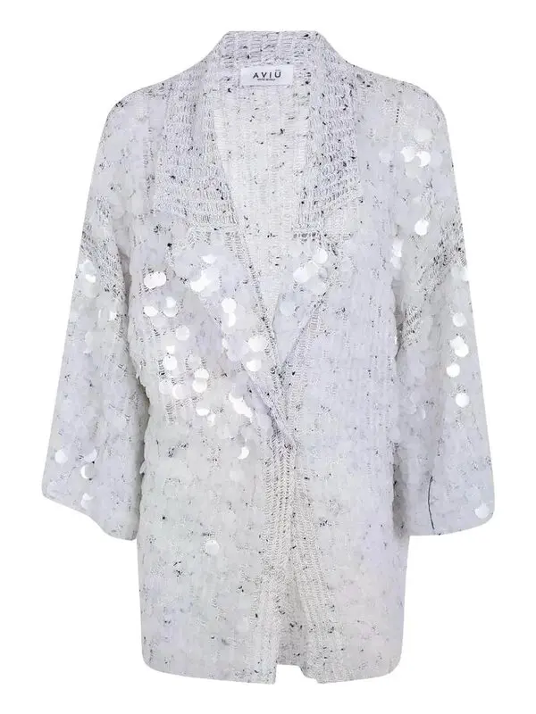 AVIU Sequin-embellished Cardigan - White