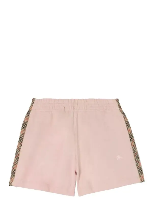 Burberry Check-trim Cotton Shorts - Pink