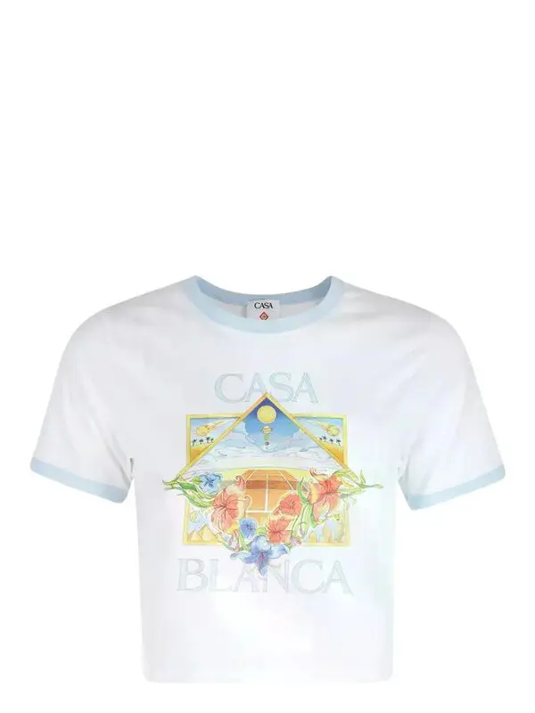 Casablanca Tennis Landscape T-shirt - White